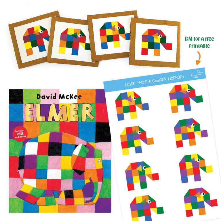 Make an Elmer the Elephant Puzzle with Magnetic Tiles! (Free Printable ...