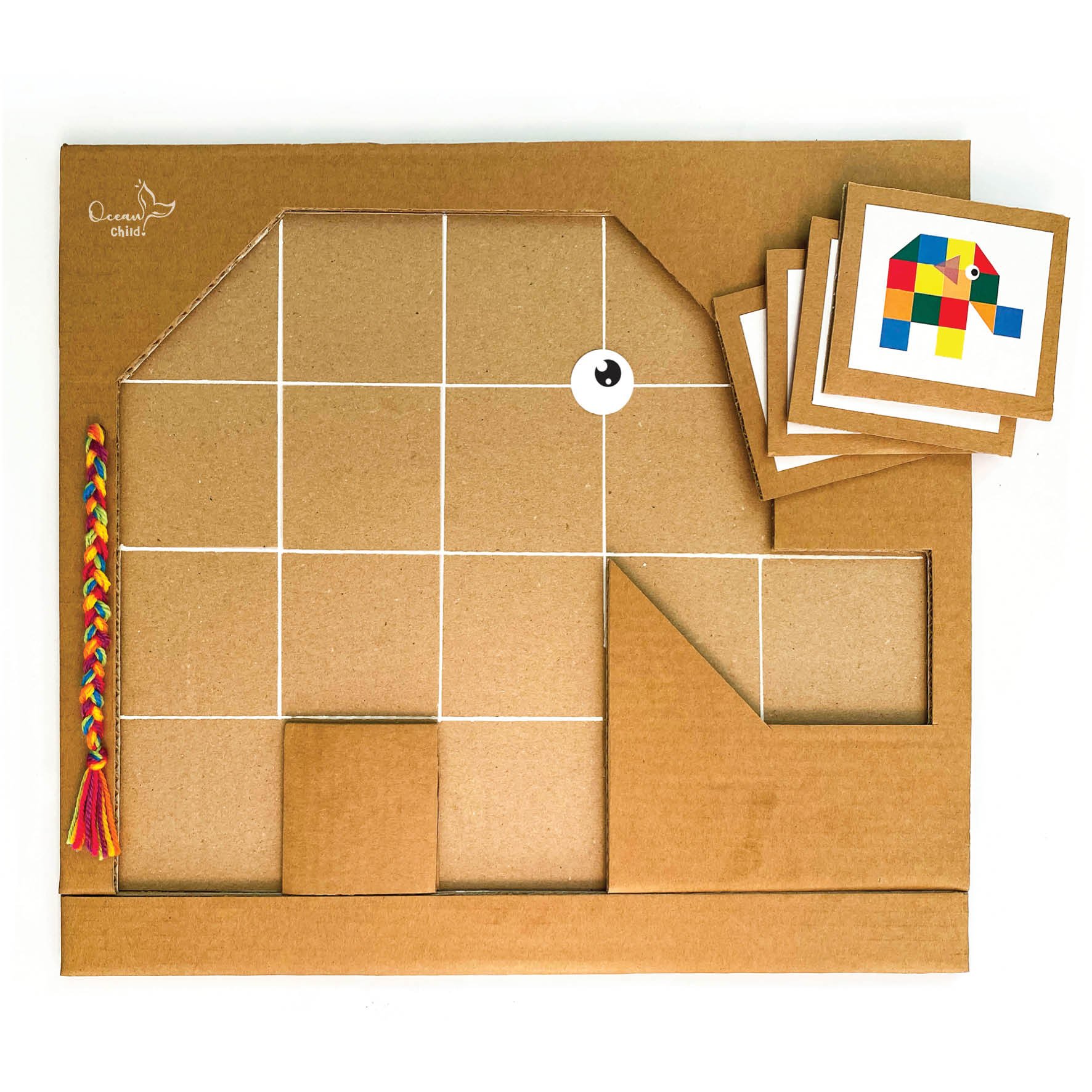 Make an Elmer the Elephant Puzzle with Magnetic Tiles! (Free Printable ...