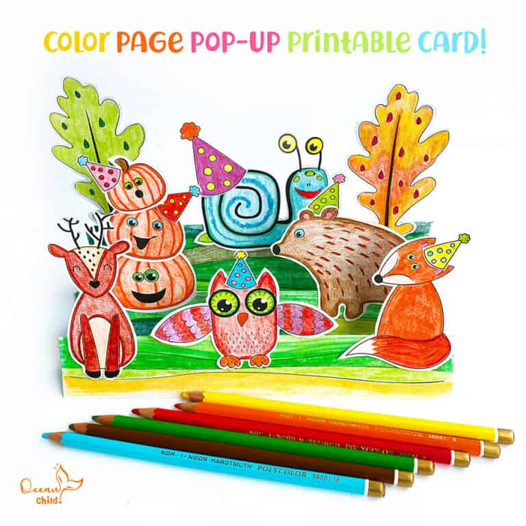 Enjoy this free printable pop-up card!! - Ocean Child Crafts