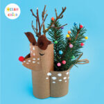 Adorable paper roll reindeer craft for Christmas! - Ocean Child Crafts