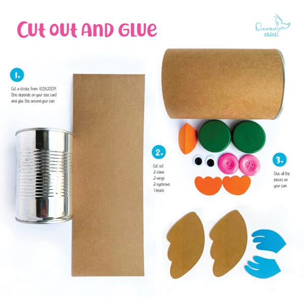Owlsome storage can, recycled can craft! - Ocean Child Crafts