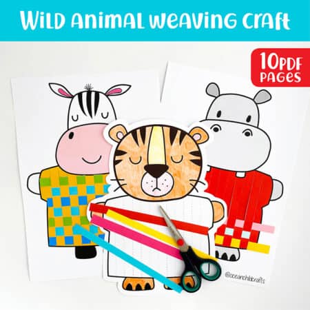 Wild animals weaving craft! - Ocean Child Crafts
