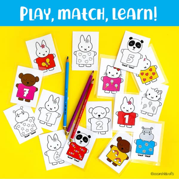 Mix and match counting cards 1-10 - Ocean Child Crafts