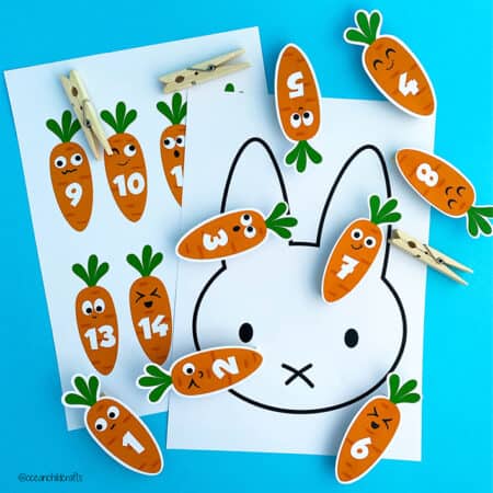 Counting with carrots, 1-20 & tens till 100! - Ocean Child Crafts