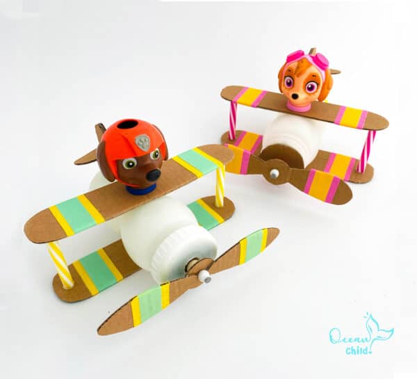 Airplane craft from recycled plastic bottle, with craft template ...