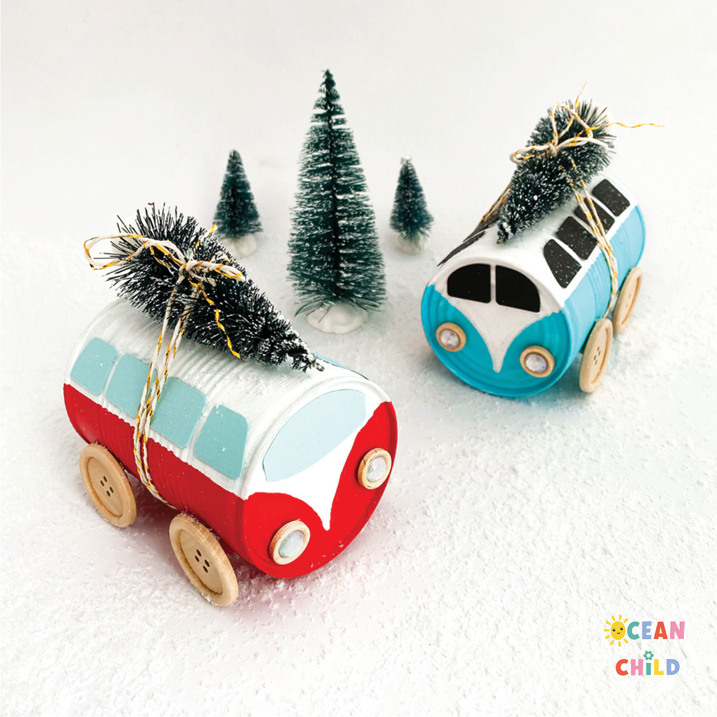 DIY Volkswagen van from recycled tin can, free craft printable! - Ocean ...
