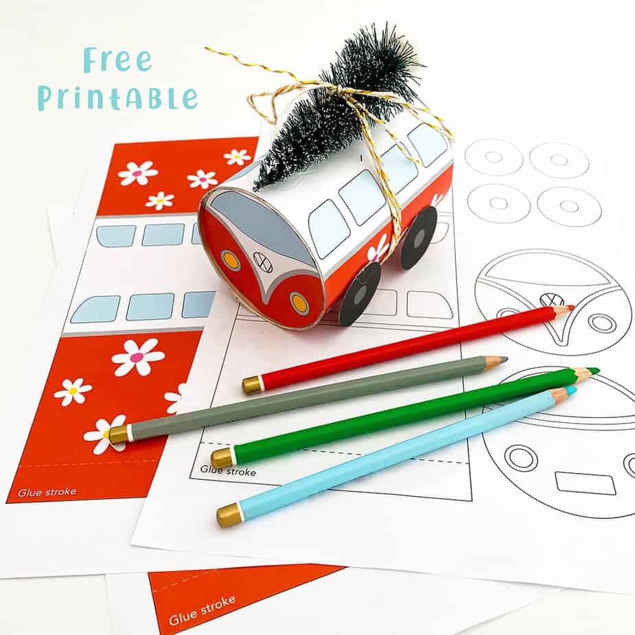 DIY Volkswagen van from recycled tin can, free craft printable! - Ocean ...