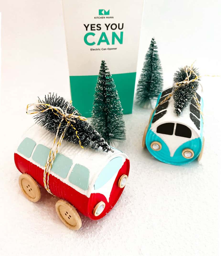 DIY Volkswagen van from recycled tin can, free craft printable! - Ocean ...