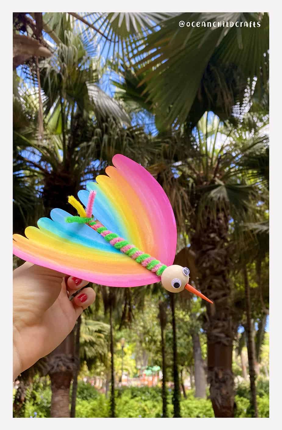 Tropical rainbow bird craft for kids, with free craft printable ...