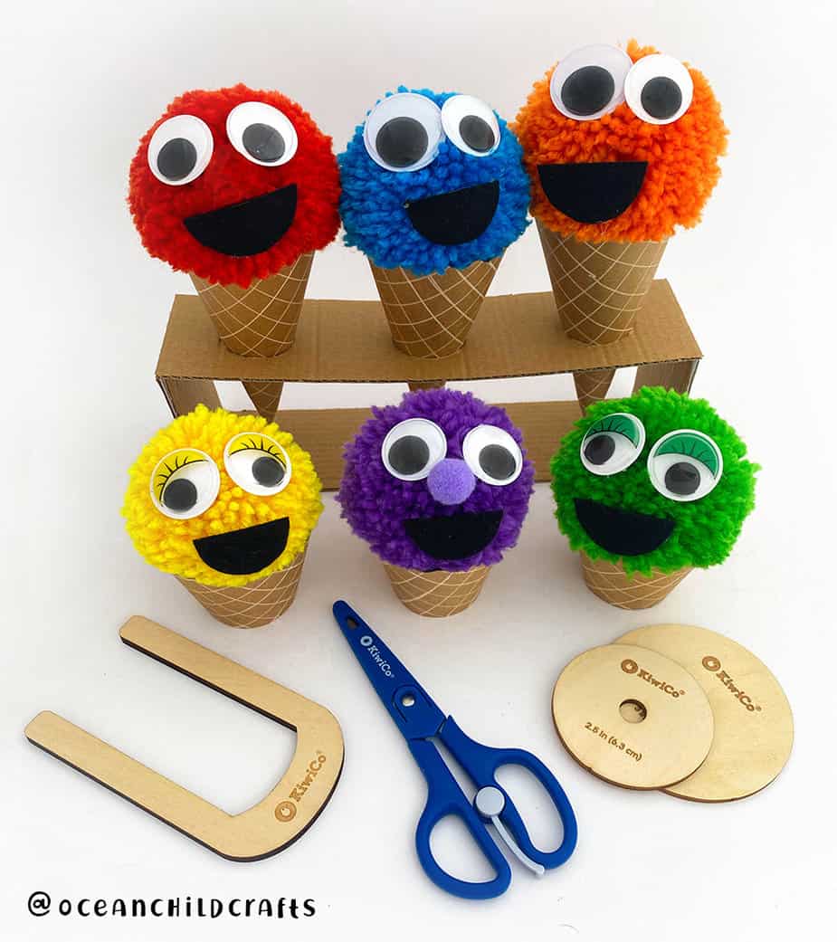 Pom-pom ice cream craft, perfect summer craft activity! - Ocean Child ...