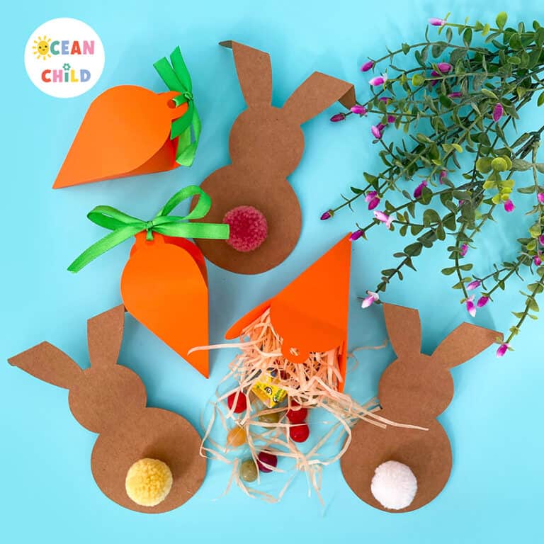 DIY Easter garland, bunnies, and carrots + free craft printable ...