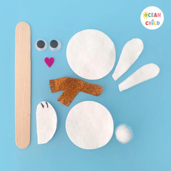 DIY animal puppets, easy cotton pad craft for kids! - Ocean Child Crafts