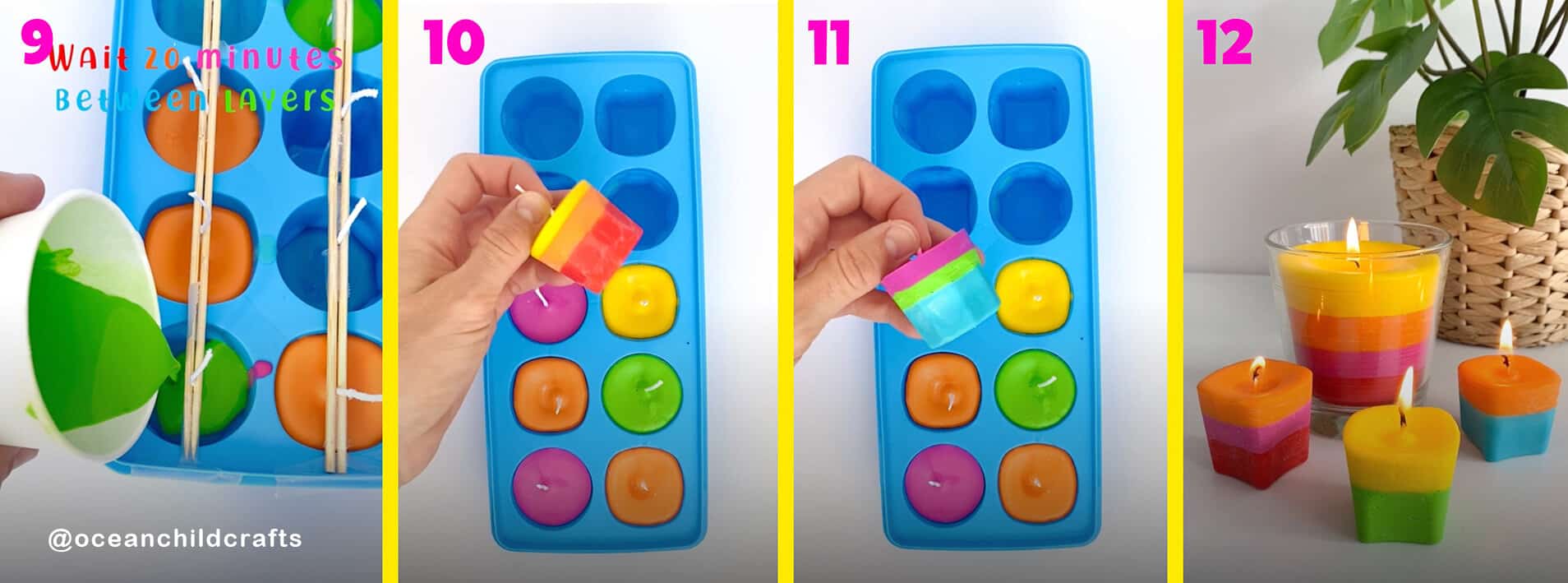 Homemade crayon candles, DIY gift idea! - Ocean Child Crafts