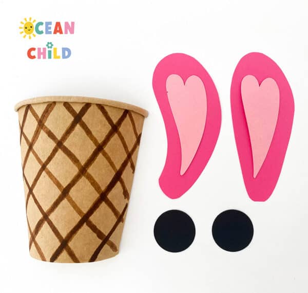 Fluffy Easter bunny, easy spring craft idea for kids - Ocean Child Crafts