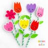 DIY stamping, flower spring craft for Mother´s Day! - Ocean Child Crafts