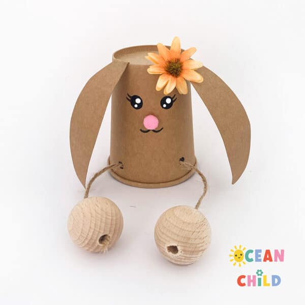 Super easy paper cup bunny craft activity! - Ocean Child Crafts
