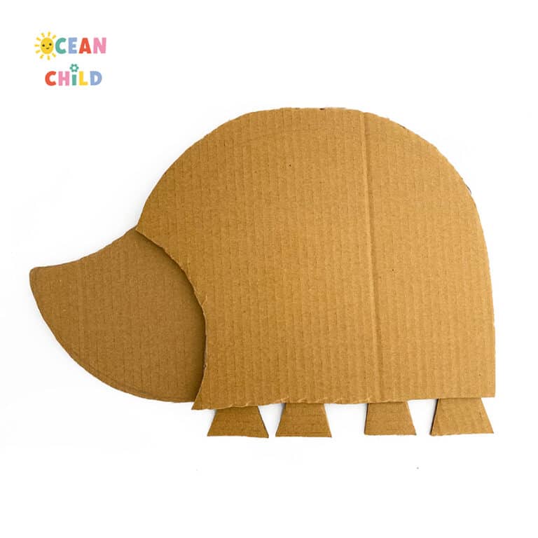 Cute hedgehog craft decorated with spring flowers! - Ocean Child Crafts