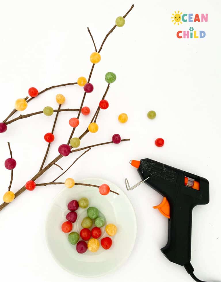 Jellybean tree craft for Easter and spring season! - Ocean Child Crafts