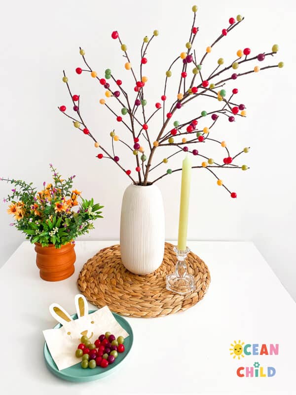 Jellybean tree craft for Easter and spring season! - Ocean Child Crafts