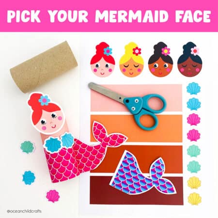 BIG Mermaid Printable Craft Bundle, Mermaid Party! - Ocean Child Crafts