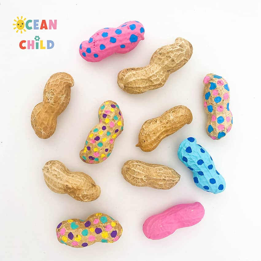 Easy butterfly craft with peanuts! - Ocean Child Crafts