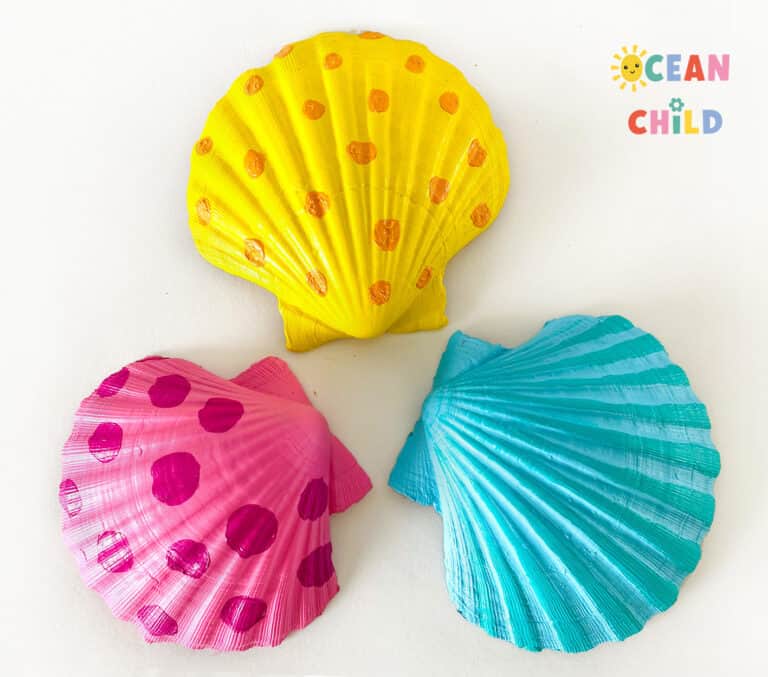 DIY crab craft from painted shells - Ocean Child Crafts