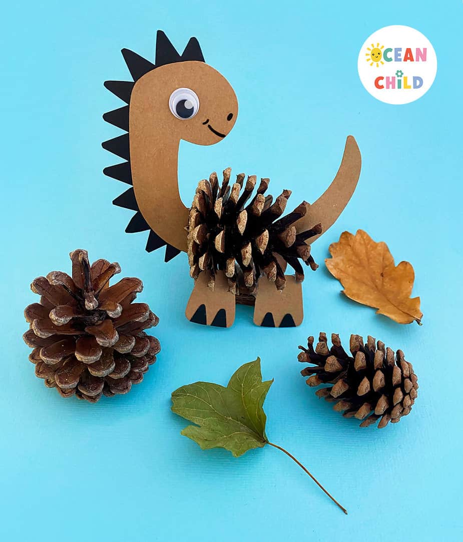 Pinecone Dinosaur Craft Perfect Fall Craft For Kids Ocean Child Crafts Pinecone Dinosaur Craft Perfect Fall Craft For Kids Ocean Child Crafts