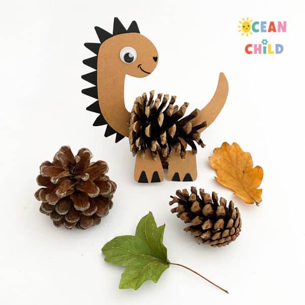 Pinecone Dinosaur Craft, The Perfect Fall Nature Craft for Kids ...