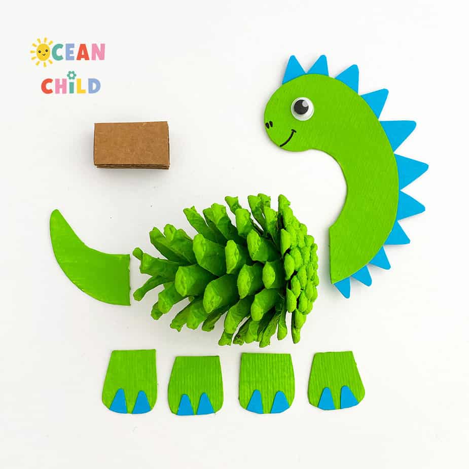 Pinecone Dinosaur Craft, The Perfect Fall Nature Craft for Kids ...