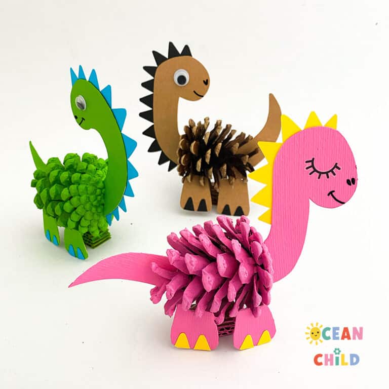Pinecone Dinosaur Craft, The Perfect Fall Nature Craft for Kids ...