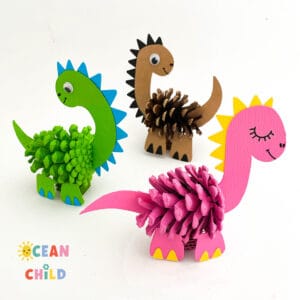 Pinecone Dinosaur Craft, The Perfect Fall Nature Craft for Kids ...