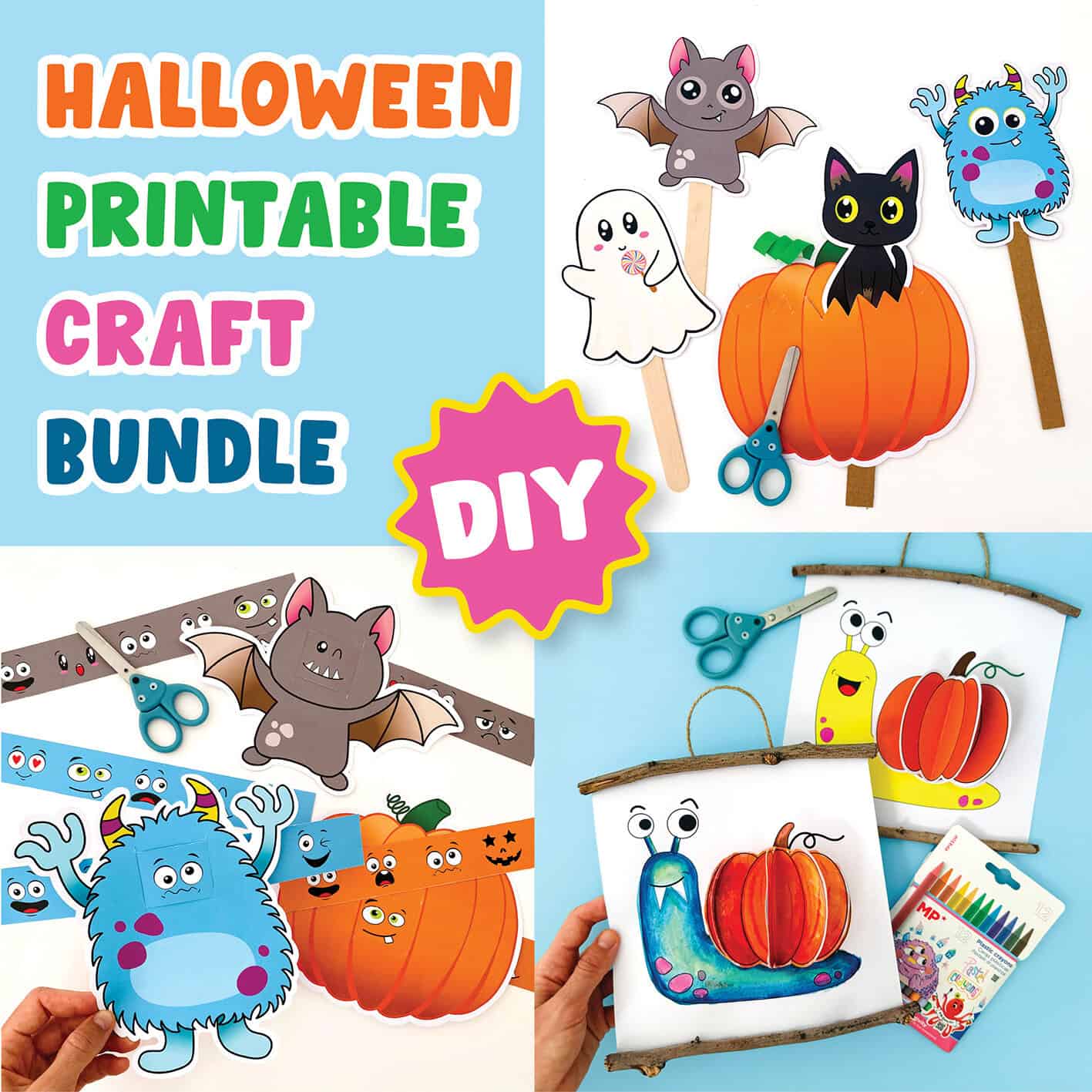 Fun Halloween craft that will make you giggle, FREE printable! - Ocean ...