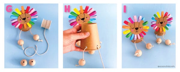 Cute Paper Cup Lion Craft With Rainbow Manes - Ocean Child Crafts