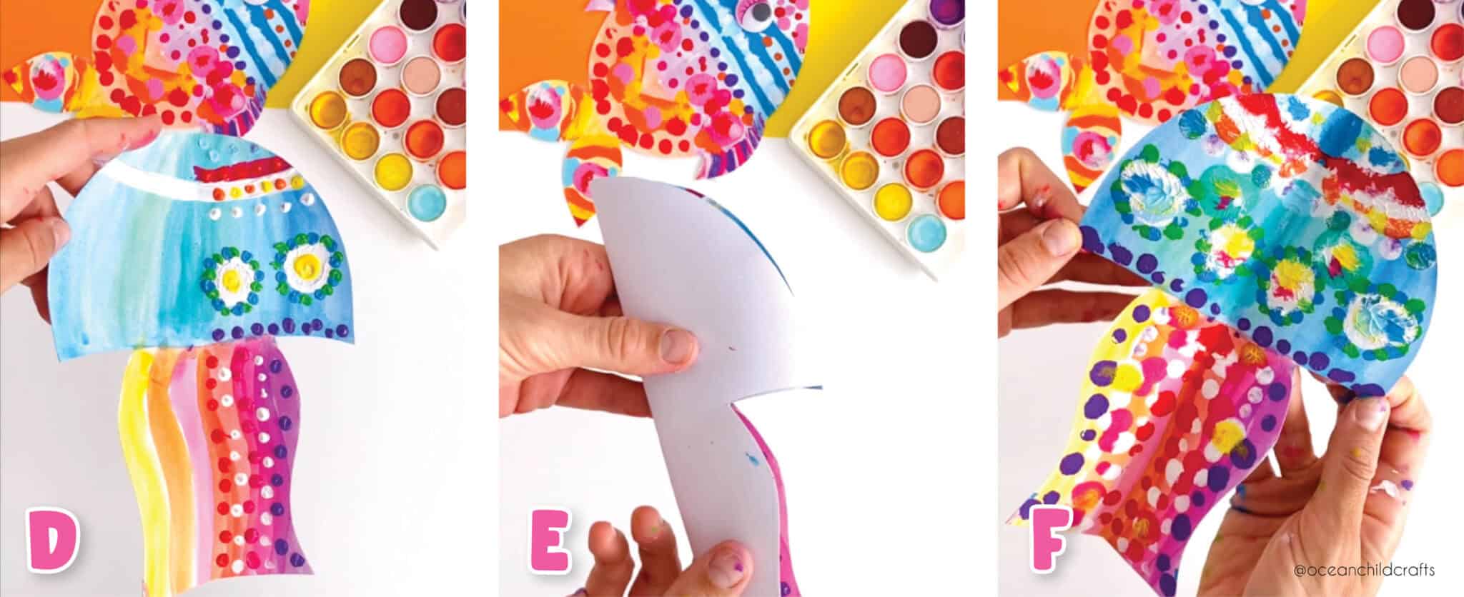 Symmetry Painting Ocean Animals With Free Craft Template - Ocean Child ...