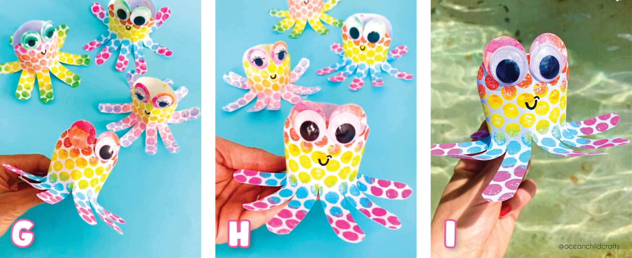 Octopus craft with bubble wrap foil - Ocean Child Crafts