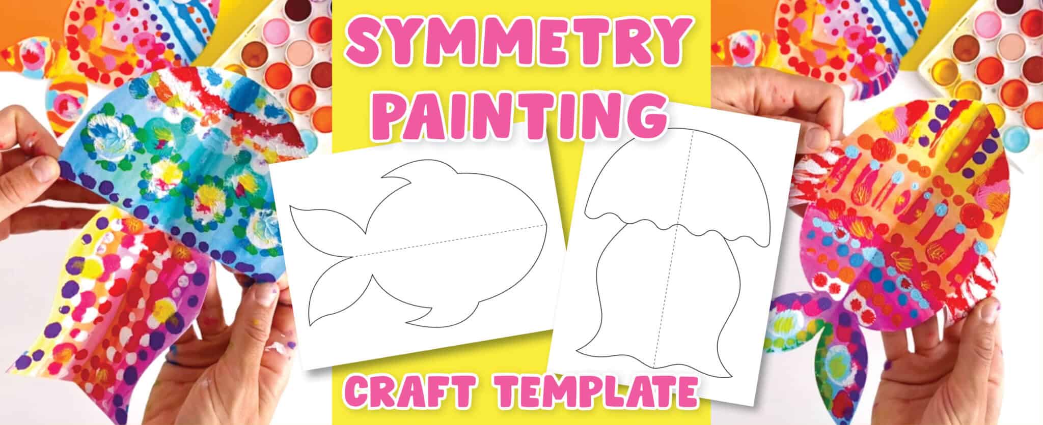 Symmetry Painting Ocean Animals With Free Craft Template - Ocean Child ...