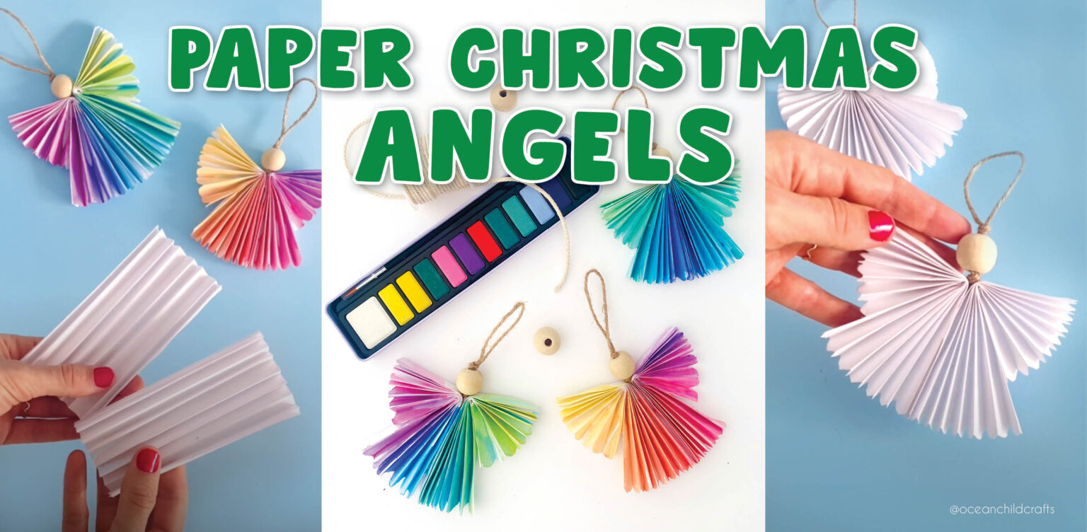 Easy Paper Christmas Angel Craft Ornament for Kids - Ocean Child Crafts