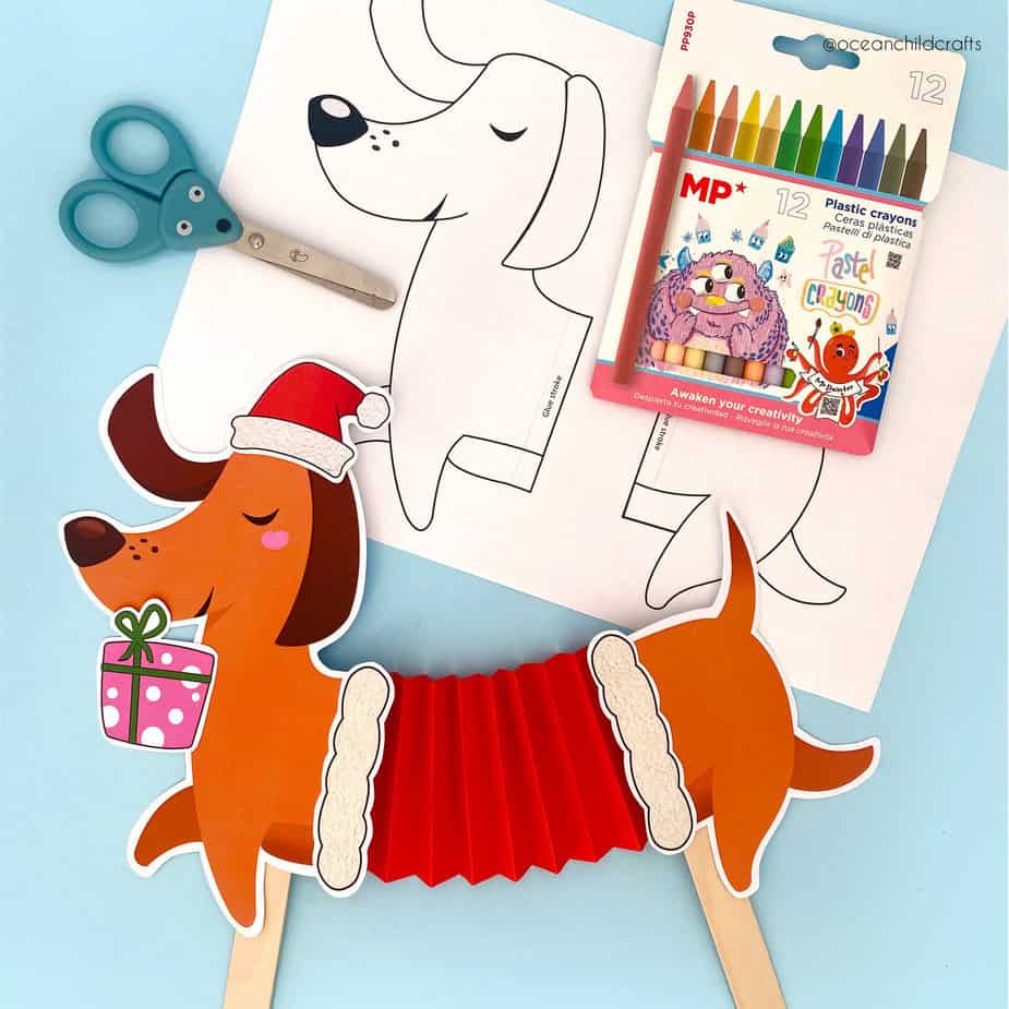 Dancing Christmas Dog Paper Craft: Fun and Festive Activity for Kids ...