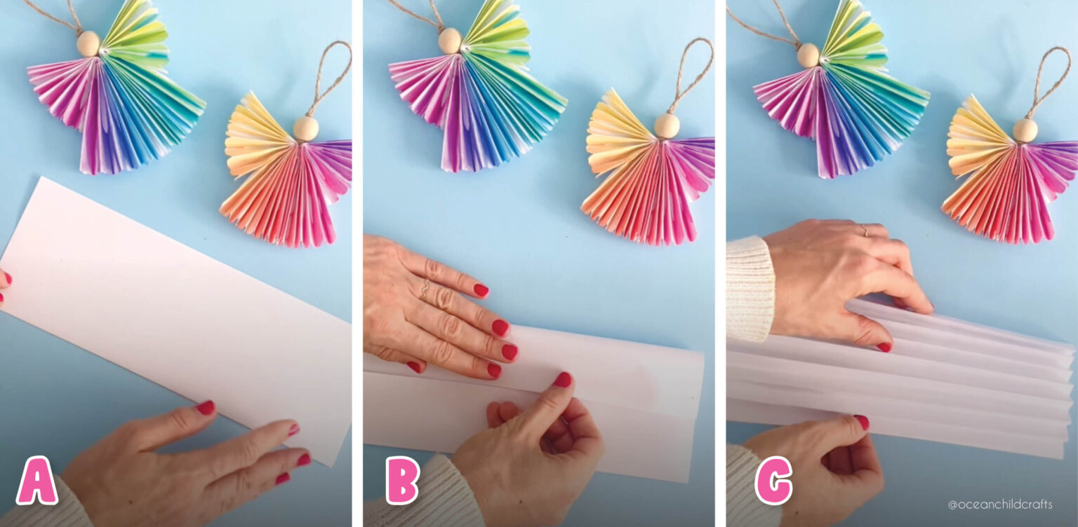 Easy Paper Christmas Angel Craft Ornament for Kids - Ocean Child Crafts