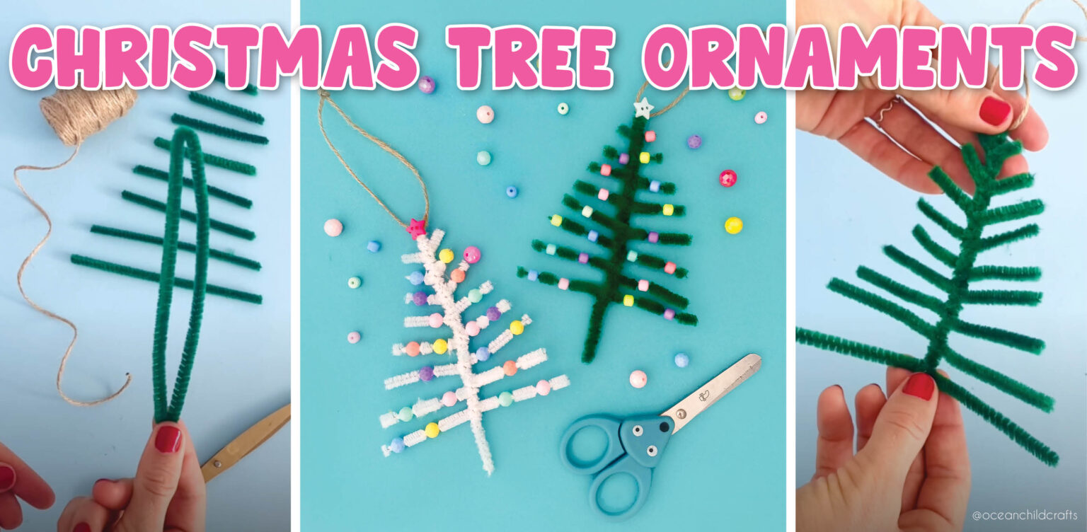Pipe Cleaner Christmas Tree Ornament Craft For Kids - Ocean Child Crafts