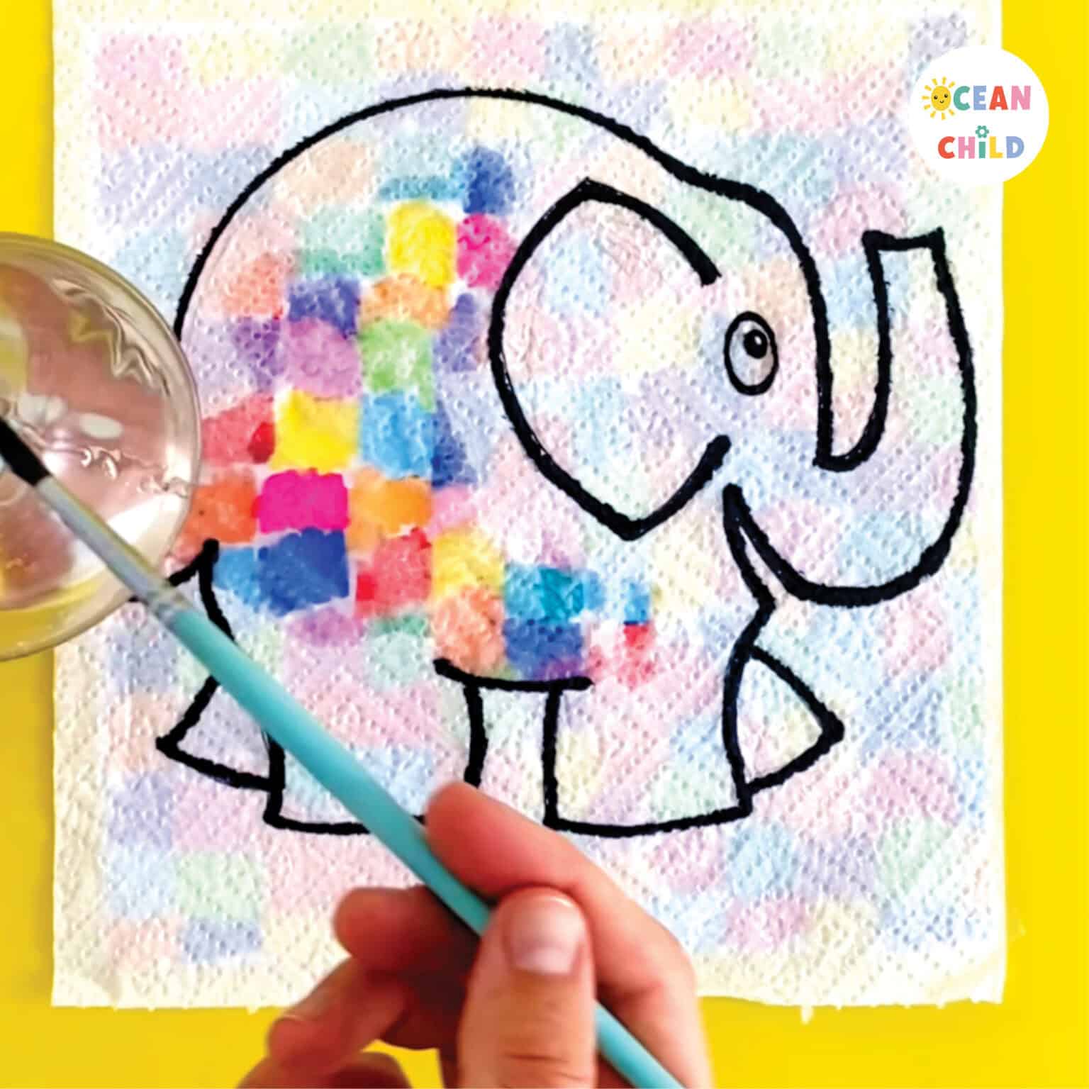 Easy And Magical Elmer The Elephant Craft Activity - Ocean Child Crafts
