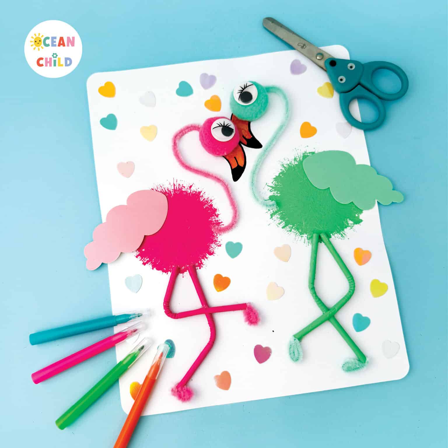 Fun and Easy DIY Flamingo Valentine’s Day Craft for Kids - Ocean Child ...