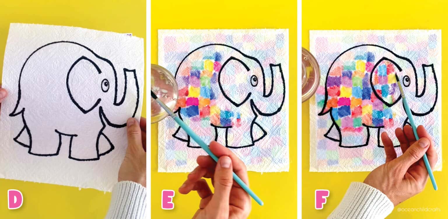 Easy And Magical Elmer The Elephant Craft Activity - Ocean Child Crafts