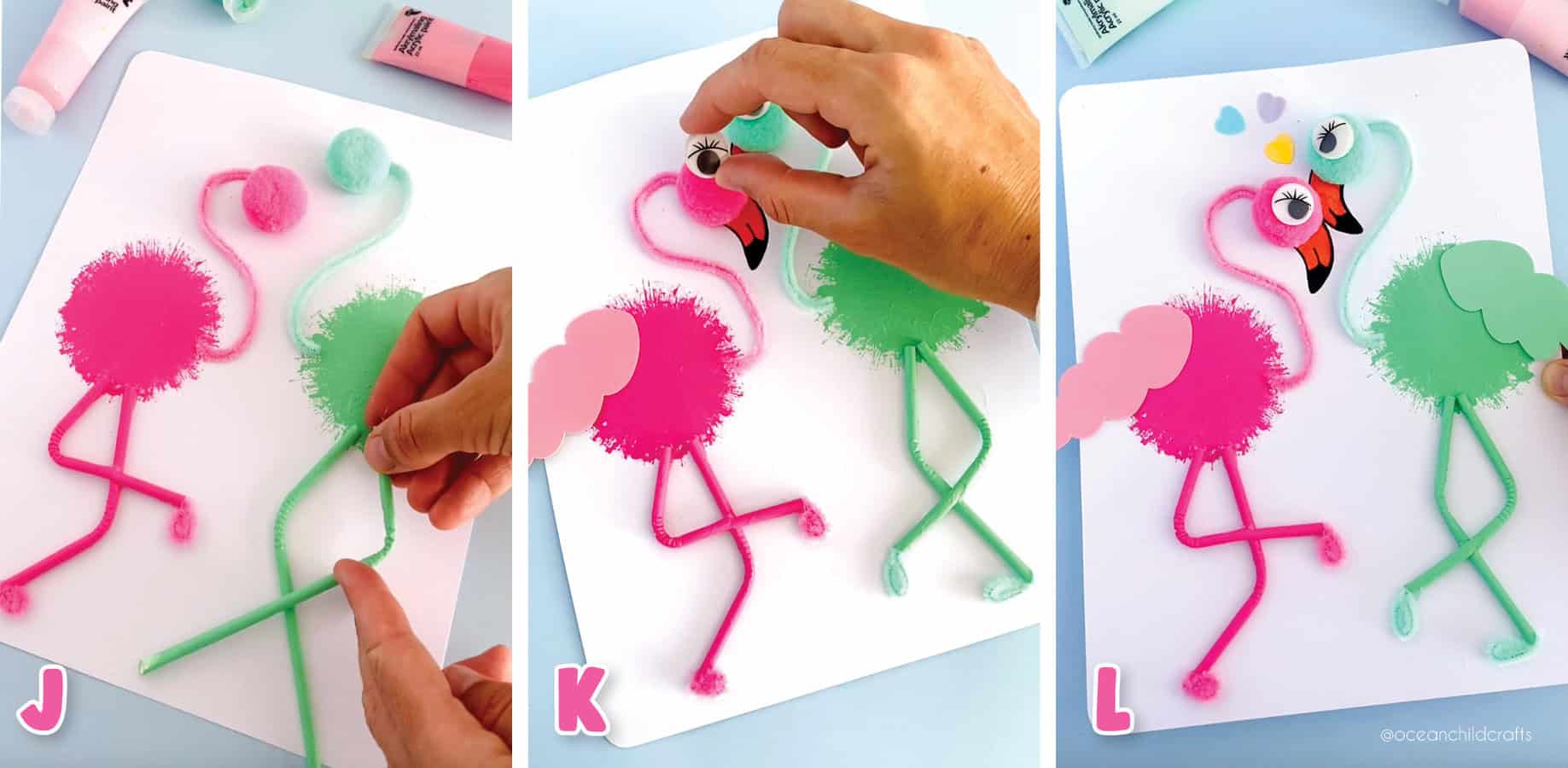 Fun and Easy DIY Flamingo Valentine’s Day Craft for Kids - Ocean Child ...