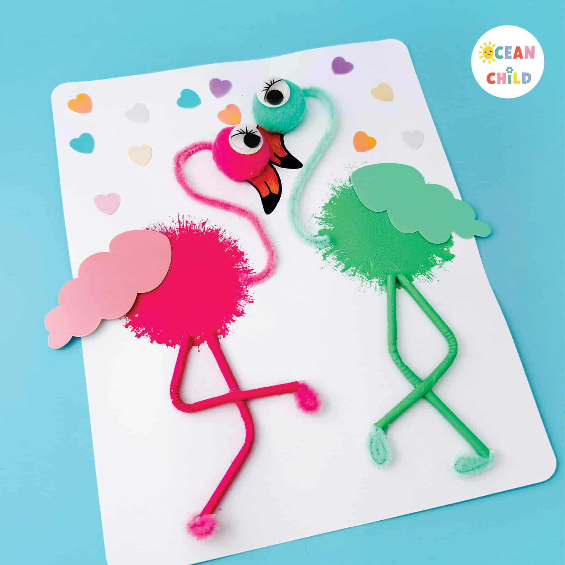 Fun and Easy DIY Flamingo Valentine’s Day Craft for Kids - Ocean Child ...