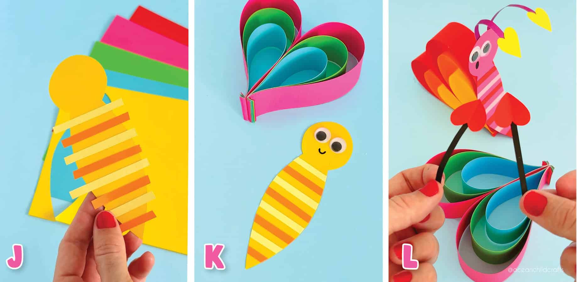 Easy Paper Butterfly Craft for Kids: With Free Template! - Ocean Child ...