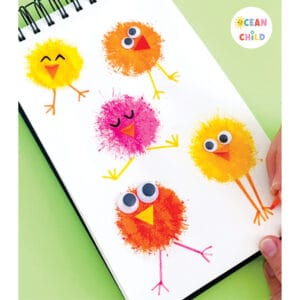 Hop into Spring: Fun and Easy Straw Print Chick Painting for Easter ...