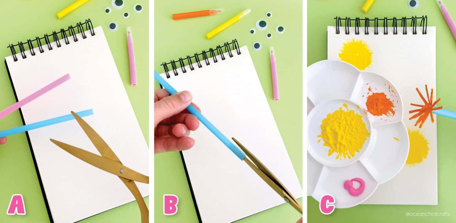 Hop into Spring: Fun and Easy Straw Print Chick Painting for Easter ...