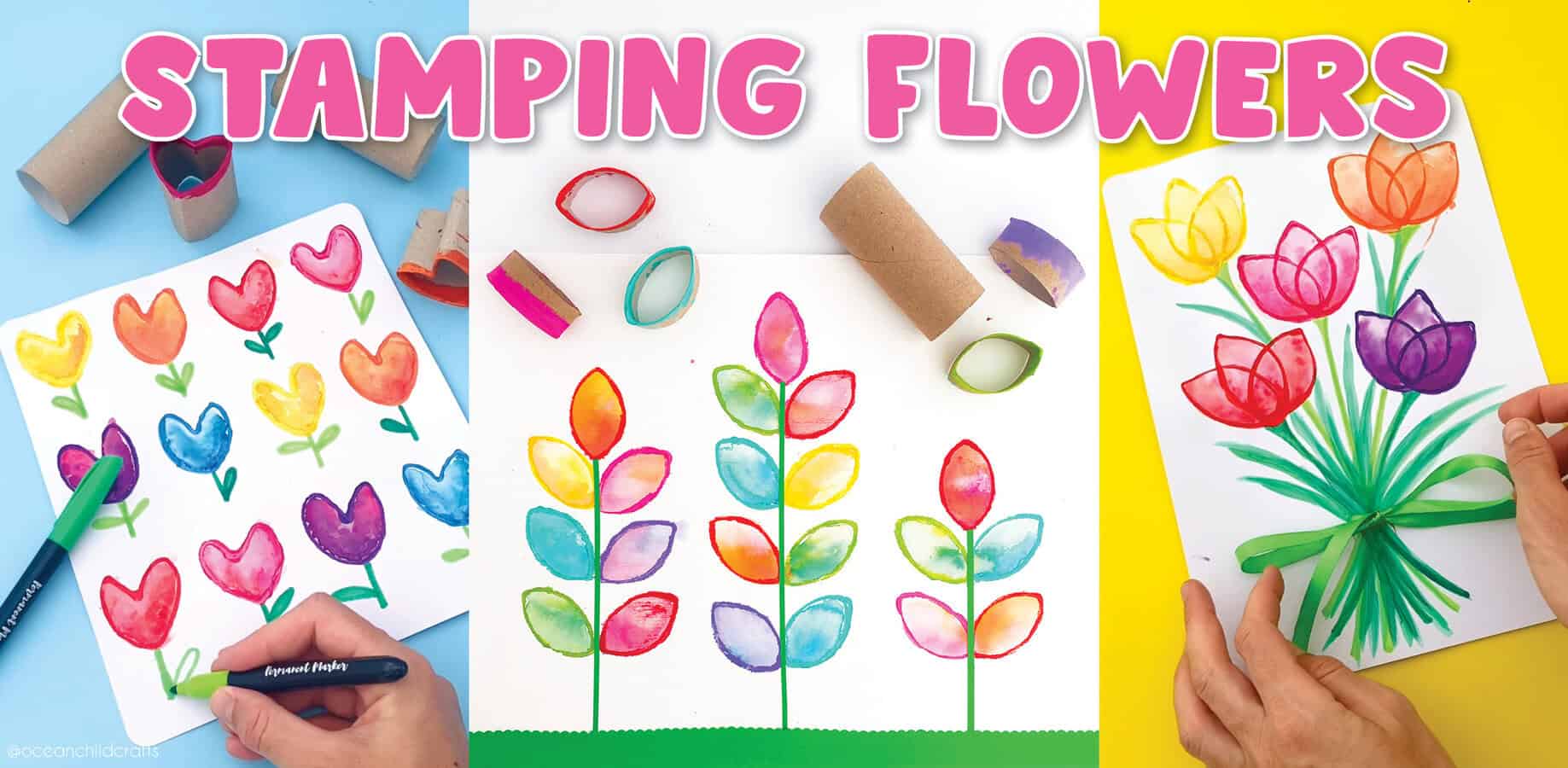 Beautiful DIY Paper Roll Flower Stamps: A Fun Craft for All Ages ...