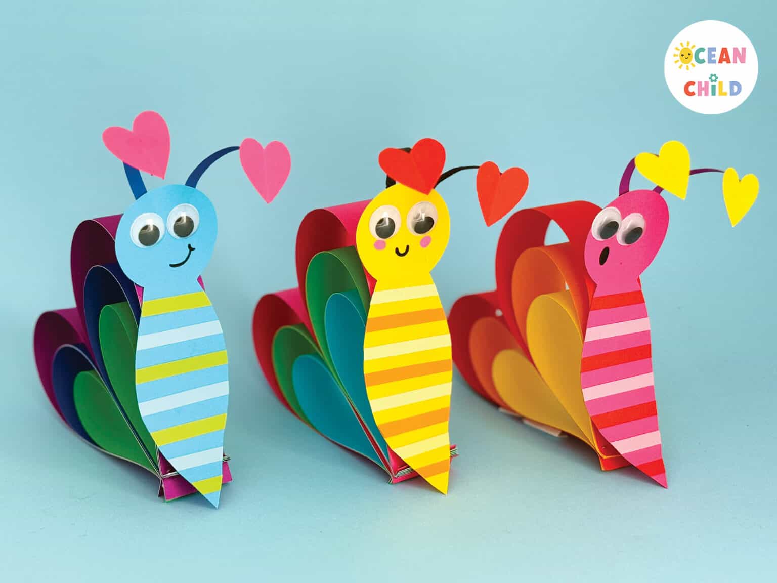 Easy Paper Butterfly Craft for Kids: With Free Template! - Ocean Child ...
